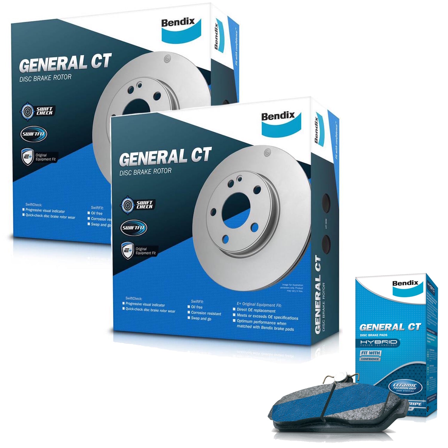 Front Bendix GCT Brake Pads + Rotors for Nissan Dualis J10 | Renault K