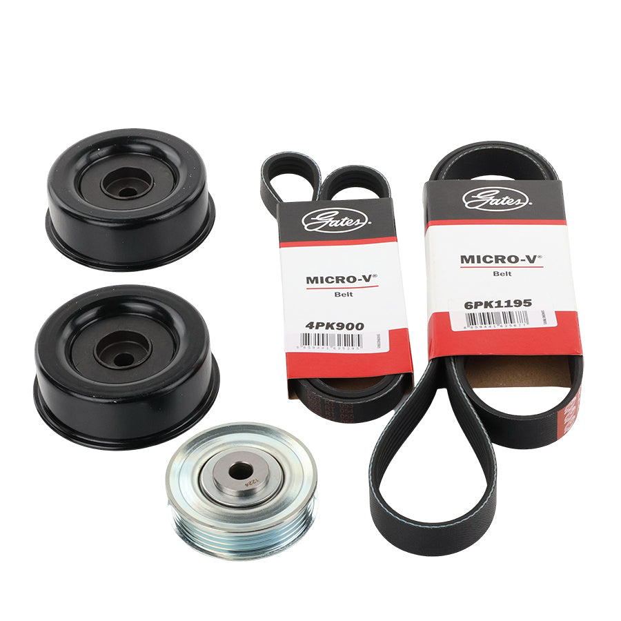 Drive Belt Set + 3 Engine Pulleys for Mitsubishi Magna TE TF TH 6G72 3