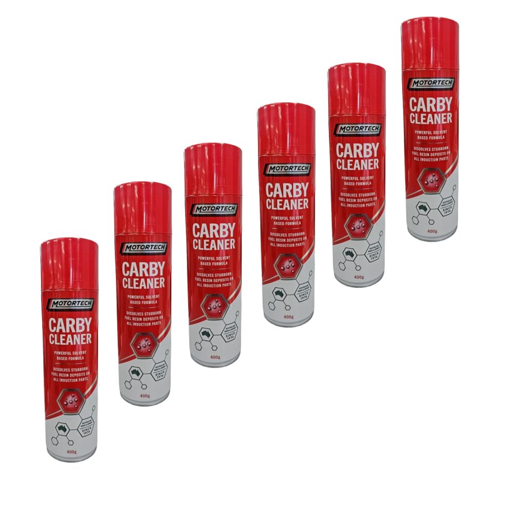 6 X Motortech Carburettor And Throttle Body Cleaner 400g M117