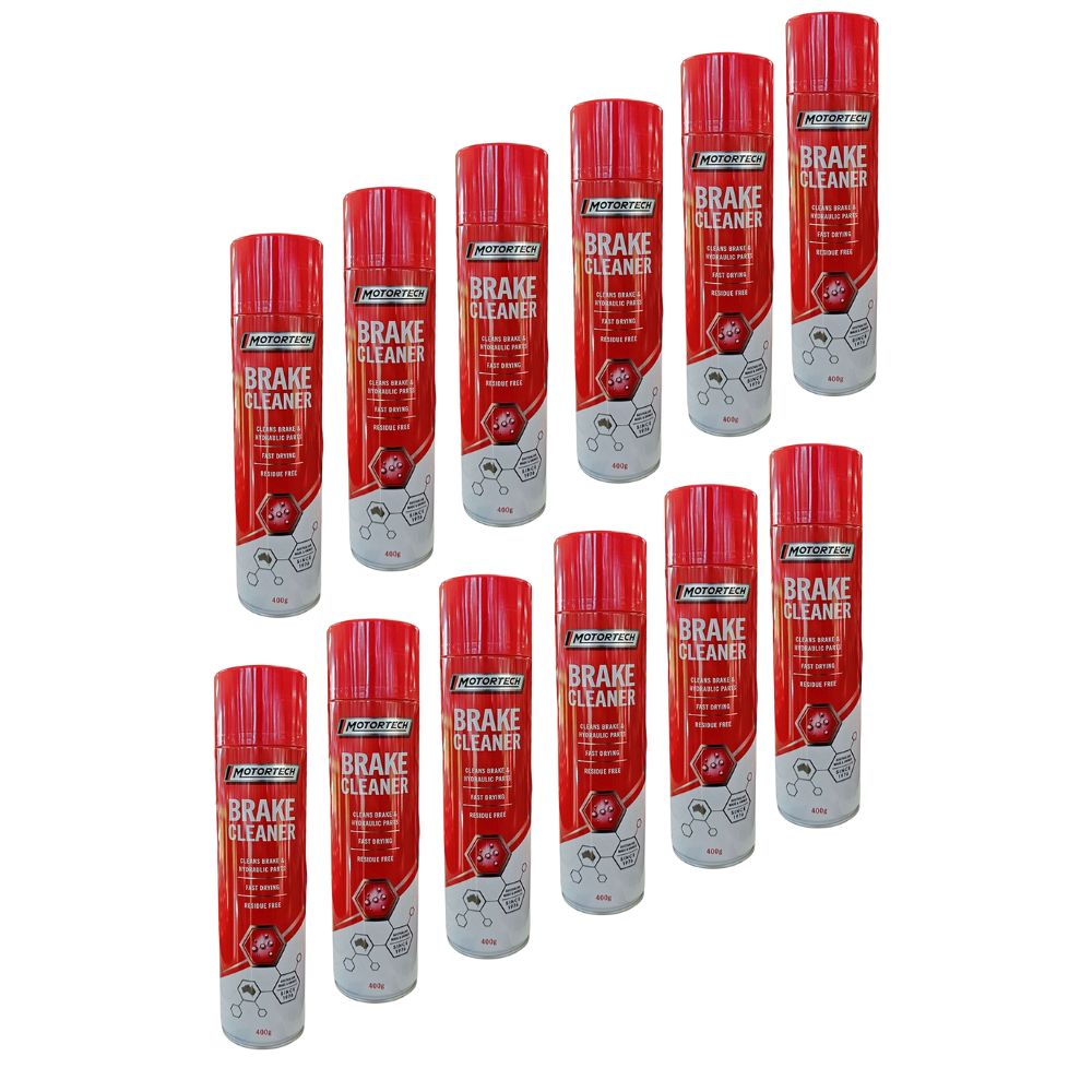 12 x Motortech Brake Cleaner 400g MT200