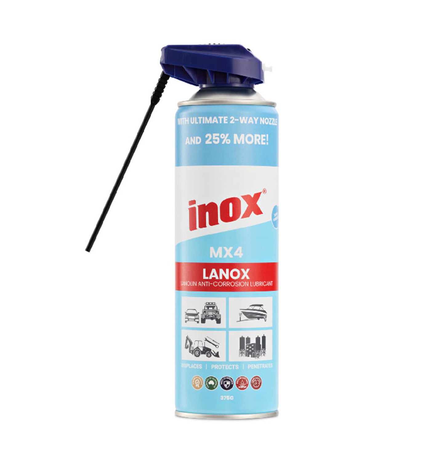 Inox Lanox MX4 Aerosol Spray 375ml Anti Corrosion with Straw